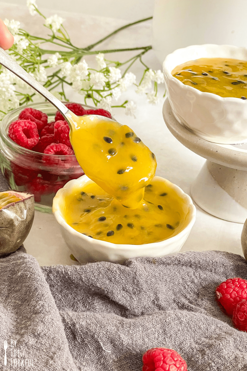 Vegan Passion Fruit Curd - By The Forkful