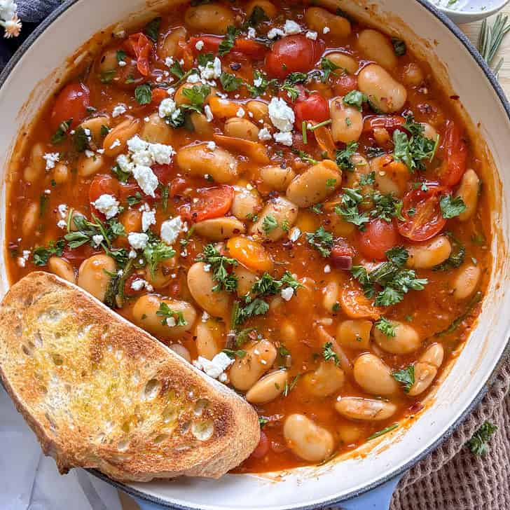 One-Pot Butter Bean Stew - By The Forkful