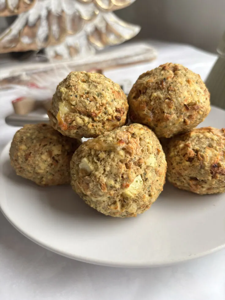 Easy Cheesy Vegetarian Stuffing Balls - By The Forkful