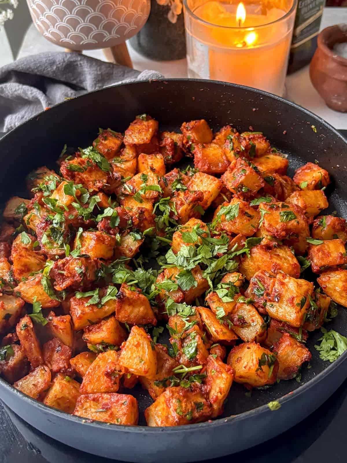 Batata Harra Recipe (Spicy Lebanese Potatoes) - By The Forkful
