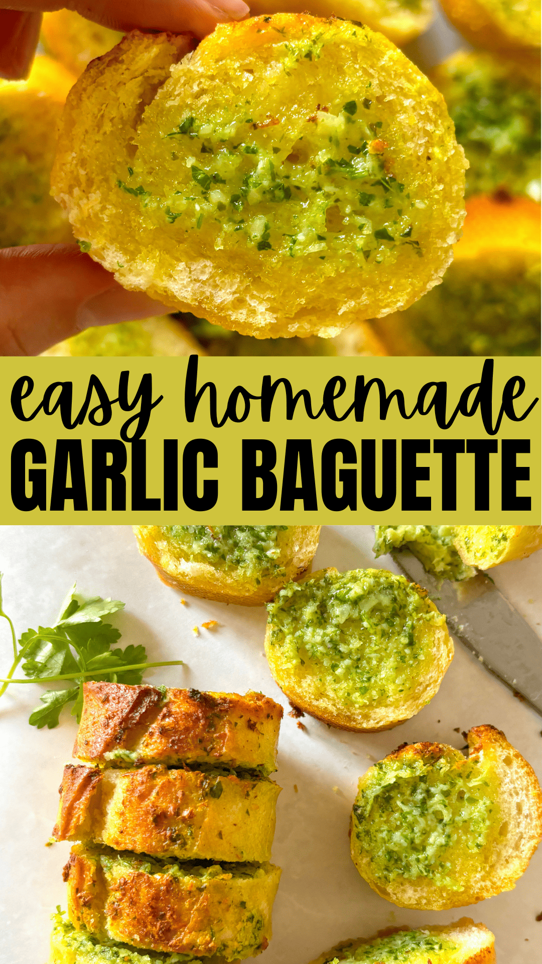 Easy Baguette Garlic Bread - By The Forkful