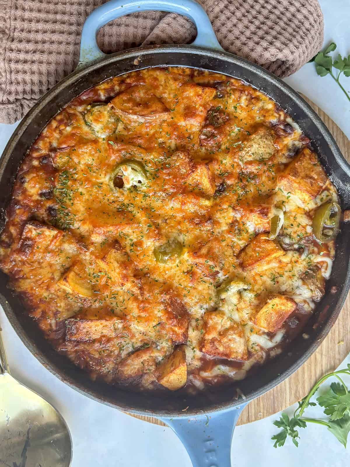 Cheesy Potato and Black Bean Bake - By The Forkful