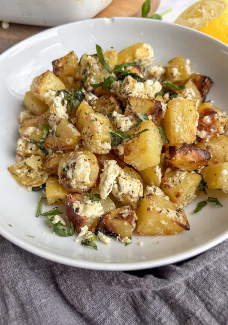 Baked Feta Potatoes - By The Forkful