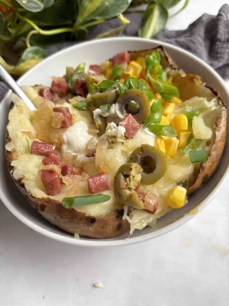 Kumpir (Turkish Stuffed Baked Potato) - By The Forkful