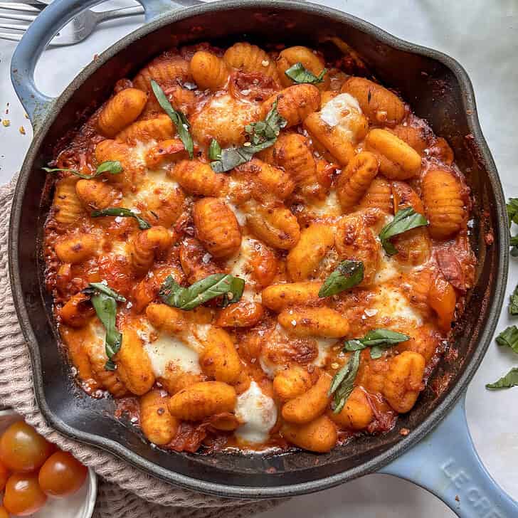 Creamy Tomato Gnocchi - By The Forkful