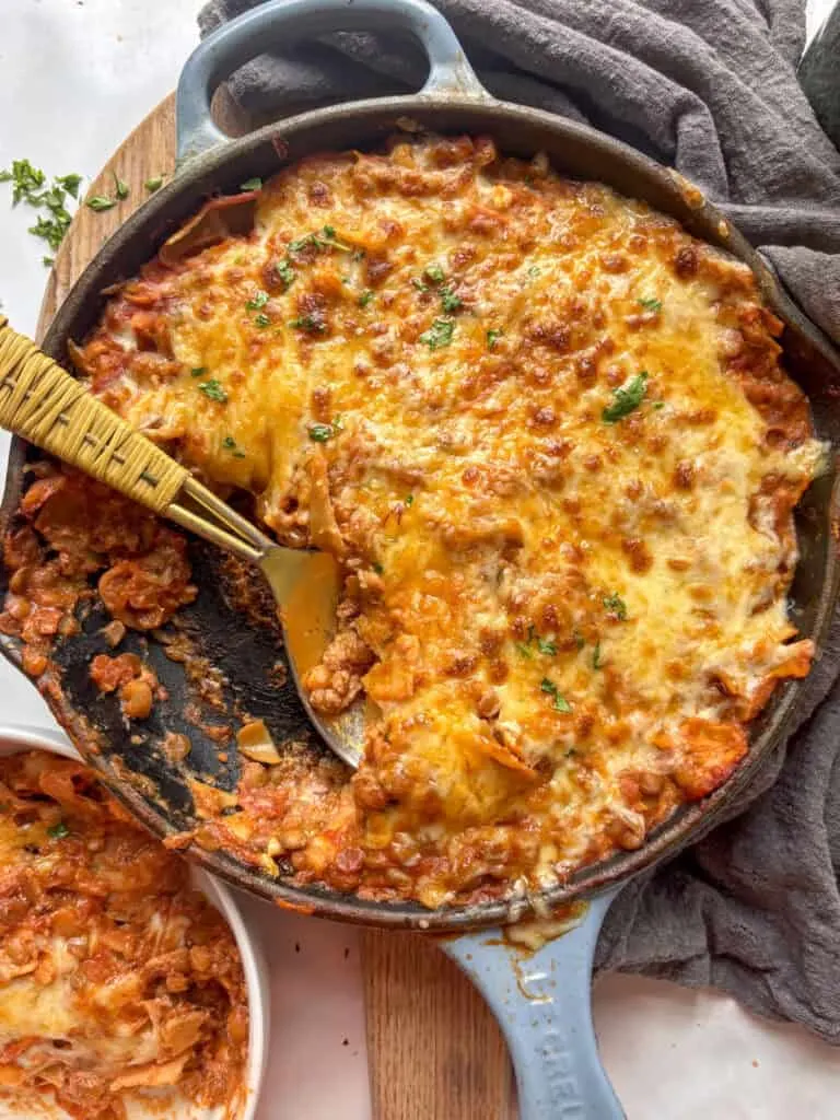 Skillet Lasagna (vegetarian) - By The Forkful