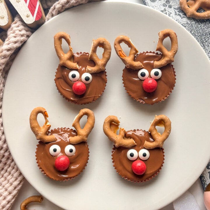 Reeses Pretzel Reindeer Treats - By The Forkful
