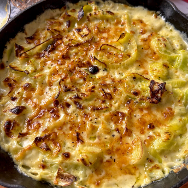Cheesy Creamed Leeks - By The Forkful