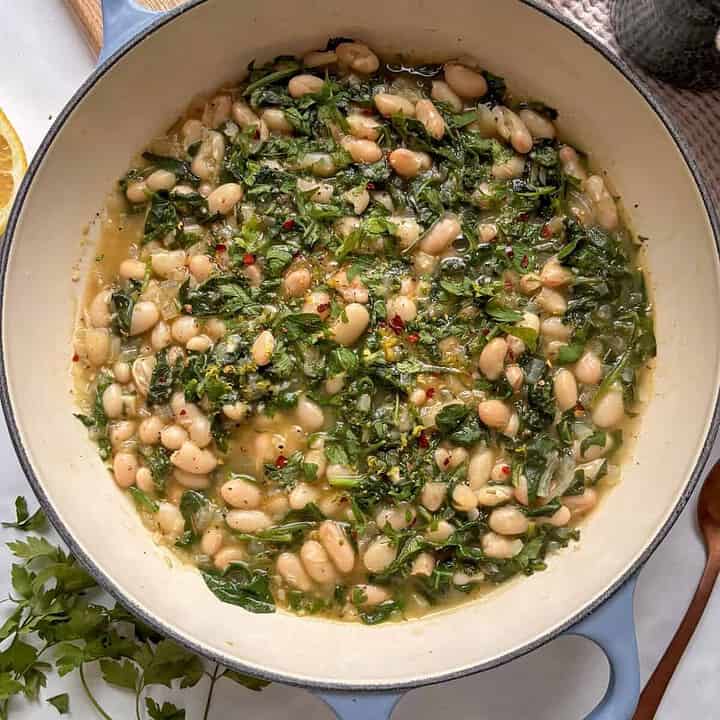 Simple Beans and Greens - By The Forkful