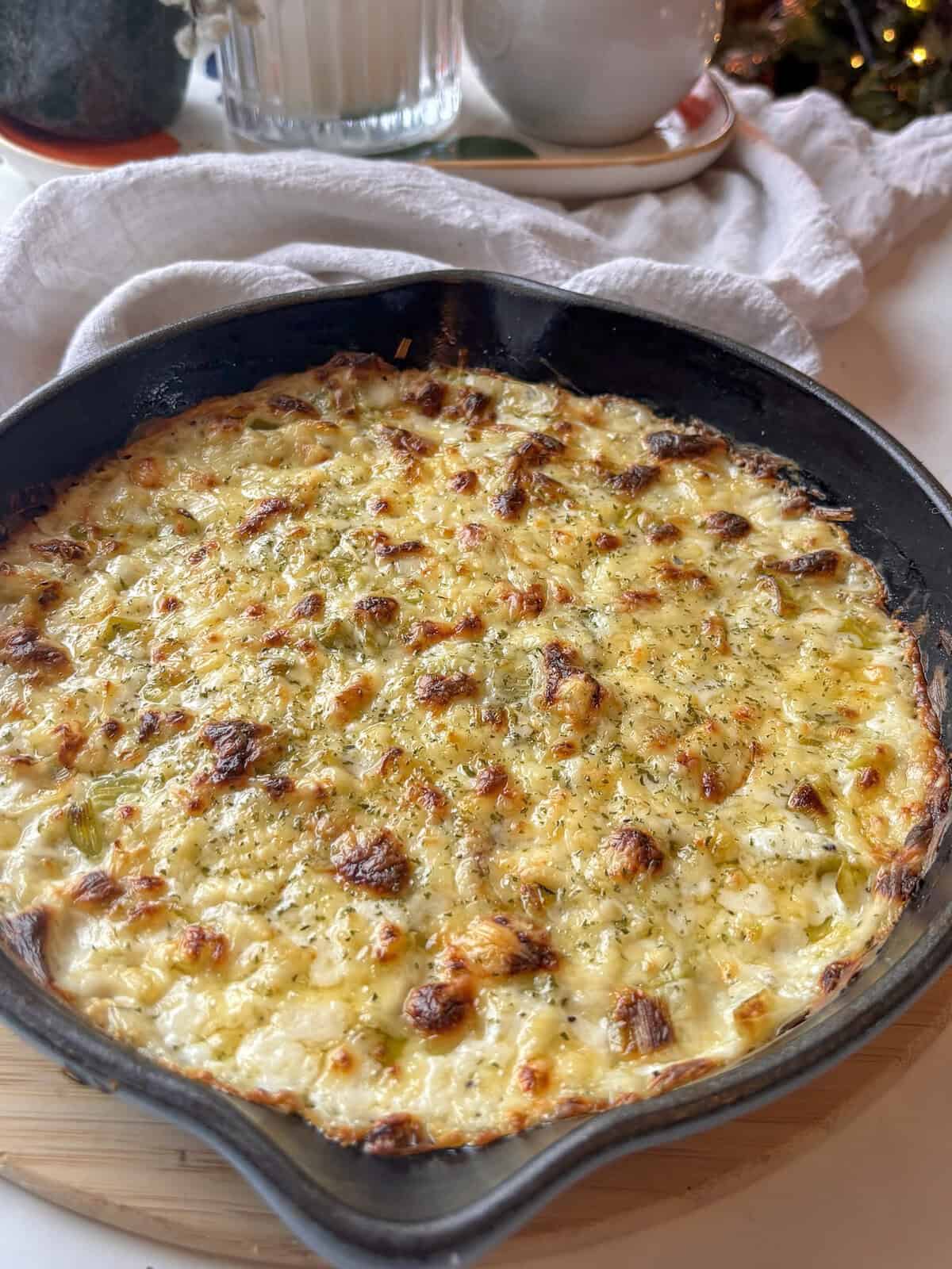 Cheesy Creamed Leeks - By The Forkful