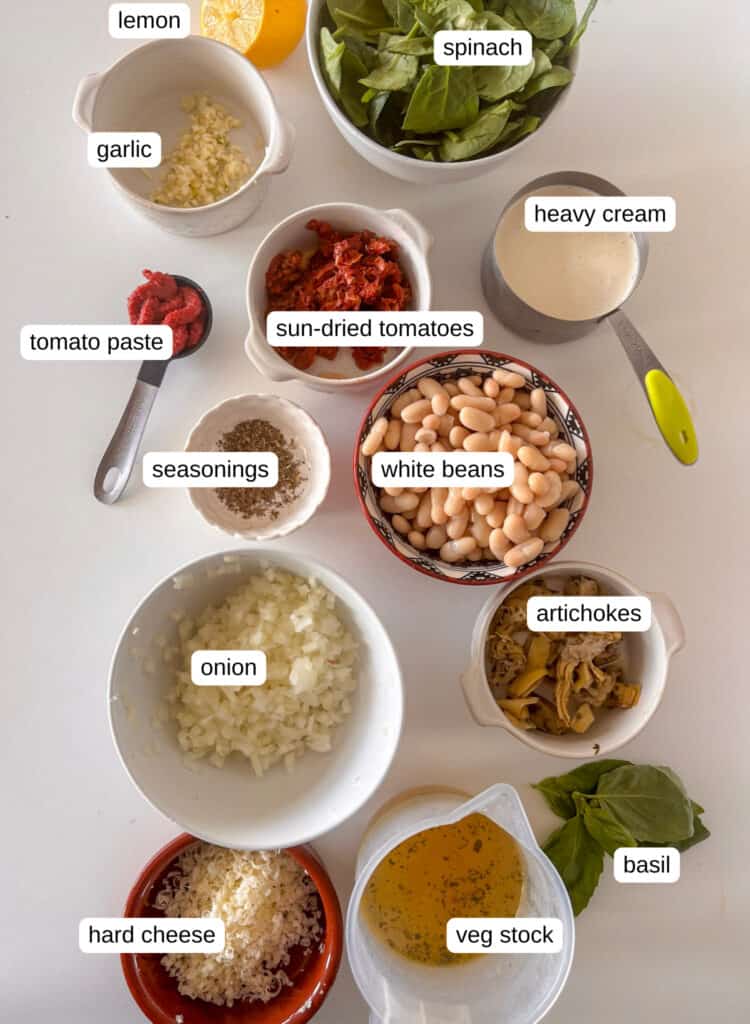 Creamy Tuscan White Bean Skillet - By The Forkful