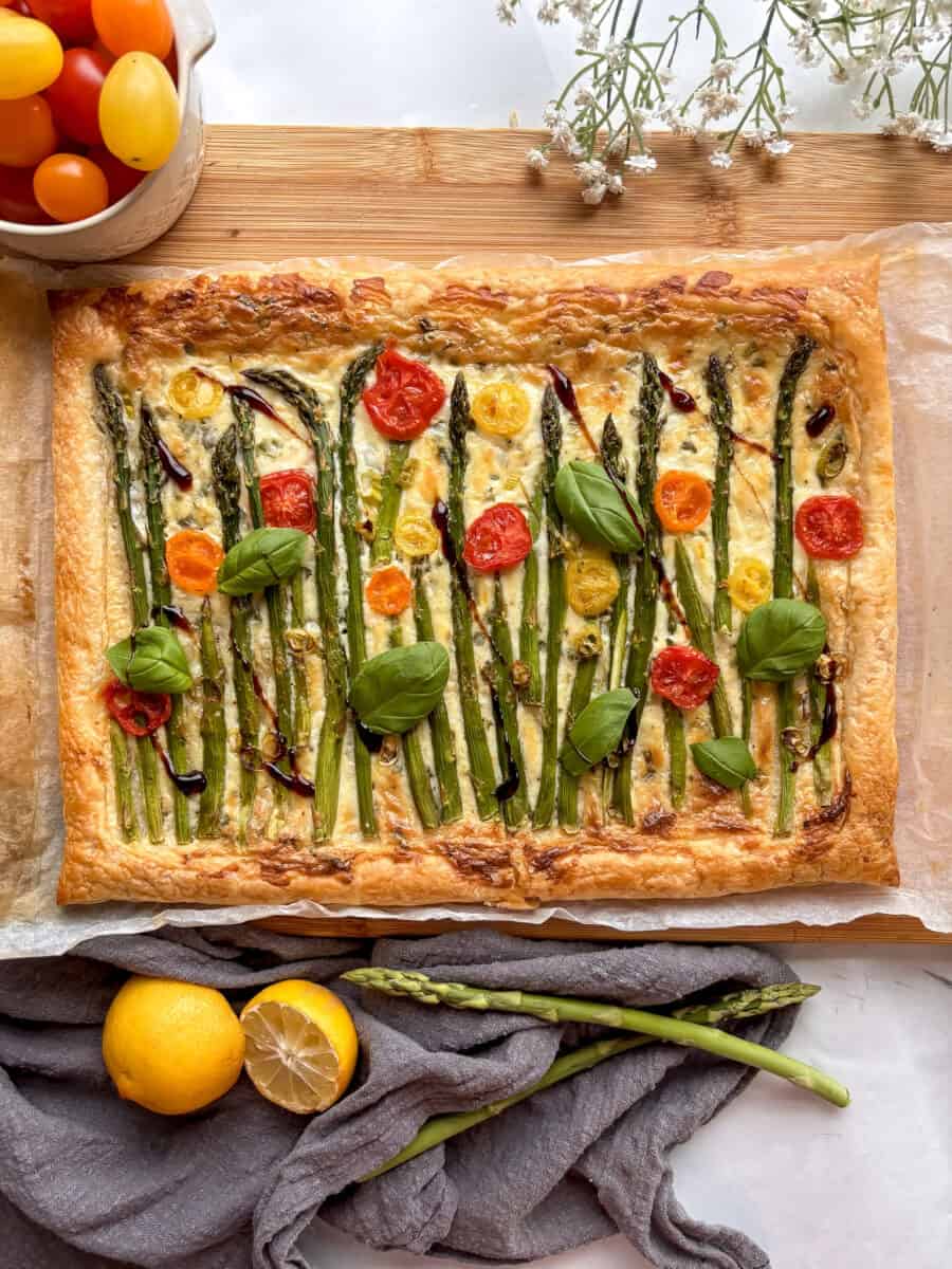Easy Asparagus Tart - By The Forkful